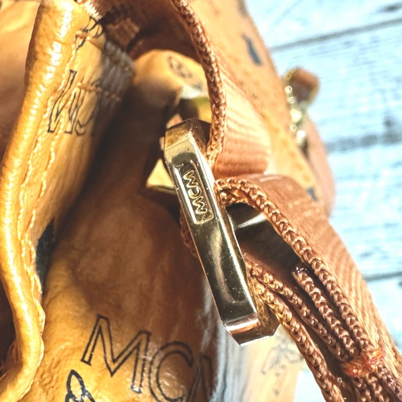 MCM | Bags | Mcm Stark Visetos Small Sidestud Backpack Cognac Euc ...